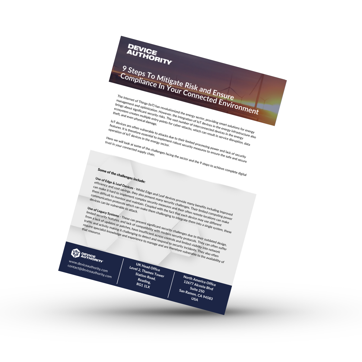 9 Steps To Mitigate Risk and Ensure Compliance In Your Connected Environment - Device Authority